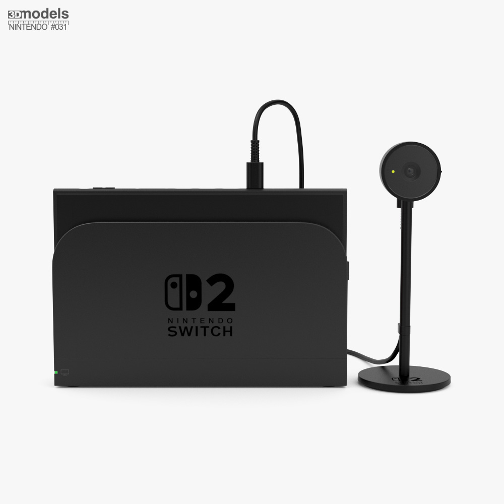 Nintendo Switch 2 与摄像头 3D模型 - 下载 游戏机 on 3DModels.org