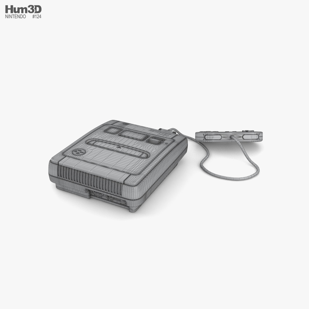 Nintendo PAL SNES 3D model - Download Game Console on 3DModels.org