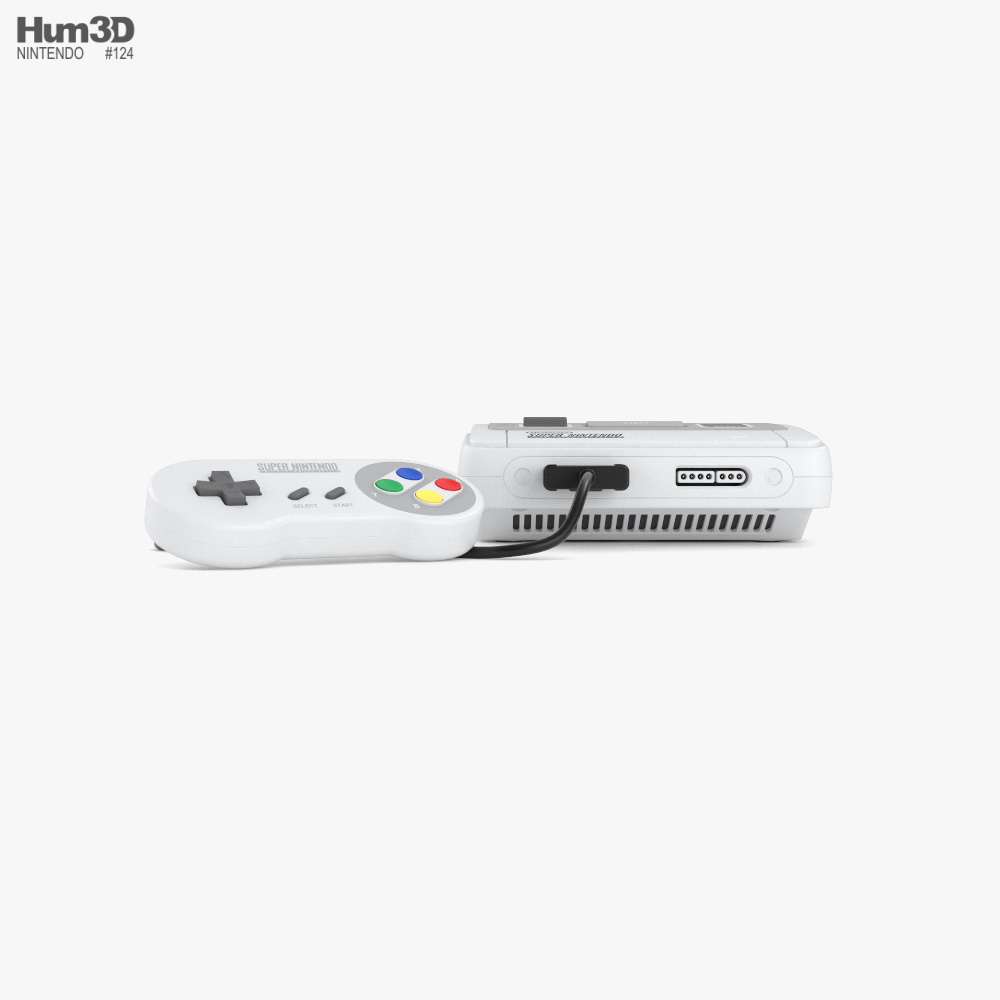 Nintendo PAL SNES 3D model - Download Game Console on 3DModels.org