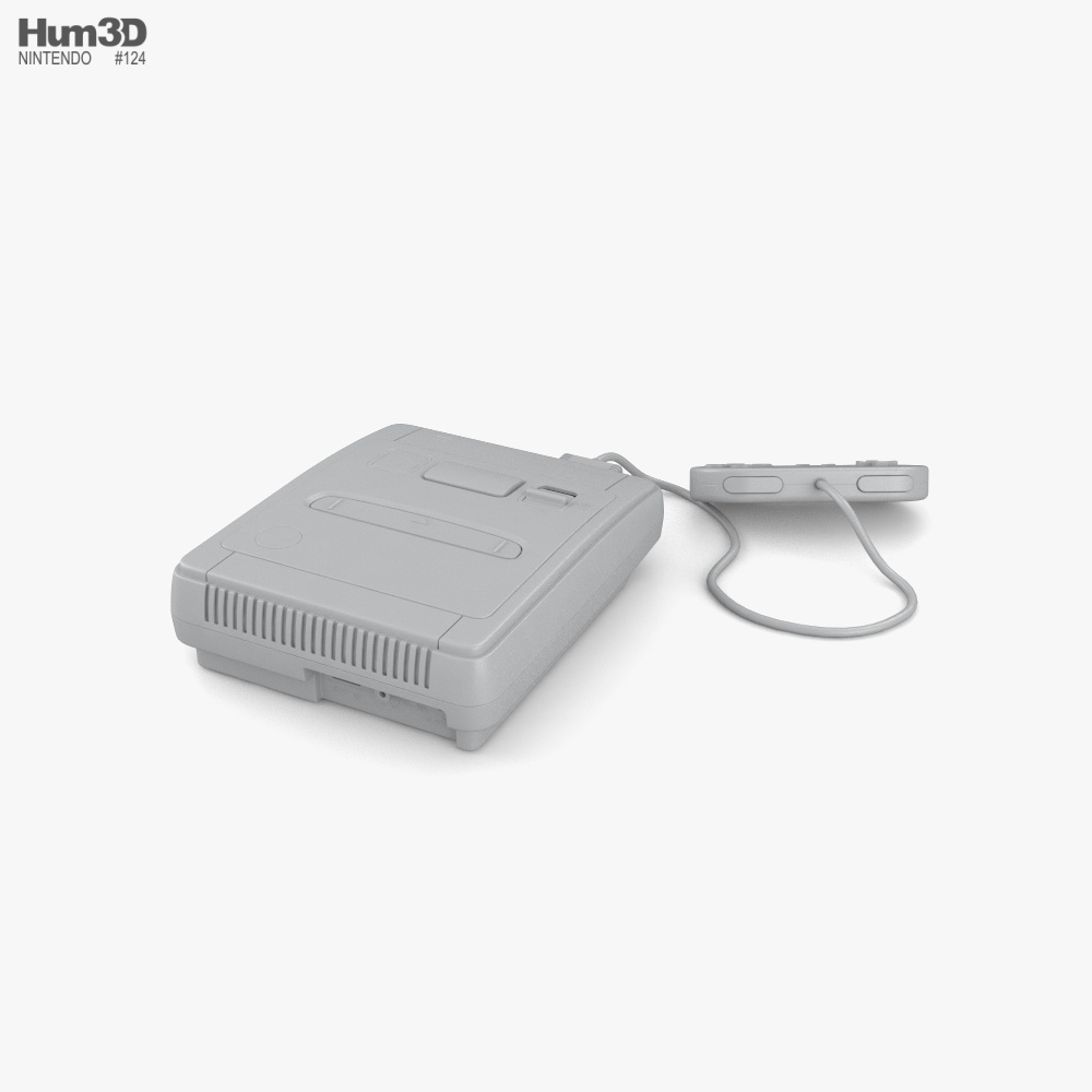 Nintendo PAL SNES 3D model - Download Game Console on 3DModels.org
