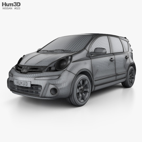 Nissan Note 2013 3D model - Download Van on 3DModels.org