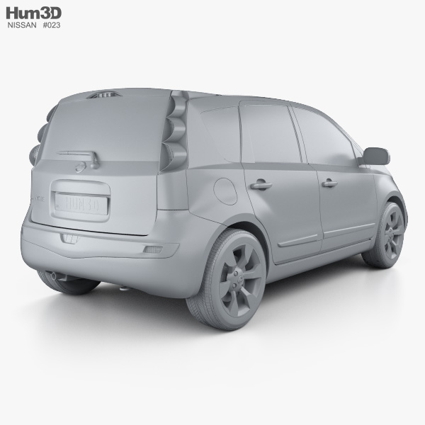 Nissan Note 2013 3D model - Download Van on 3DModels.org