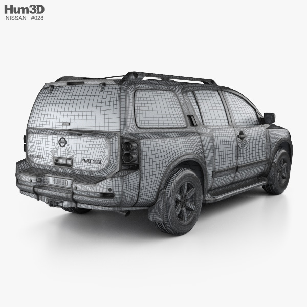 Nissan Armada 2014 3D model - Download Crossover SUV on 3DModels.org
