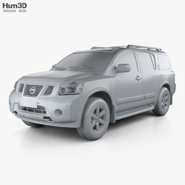 Nissan Armada 2014 3D model - Download Crossover SUV on 3DModels.org