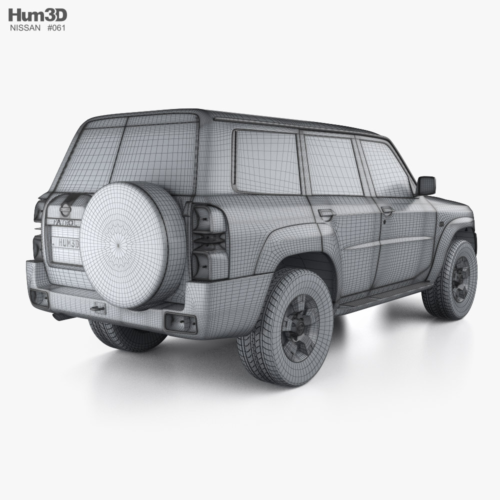 Nissan Patrol (Y61) 2007 3D model - Download Hatchback on 3DModels.org