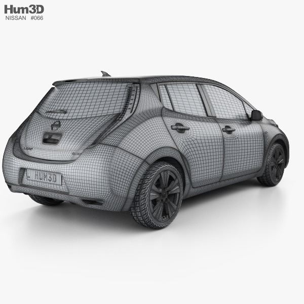 Nissan Leaf 2016 3D model - Download Hatchback on 3DModels.org