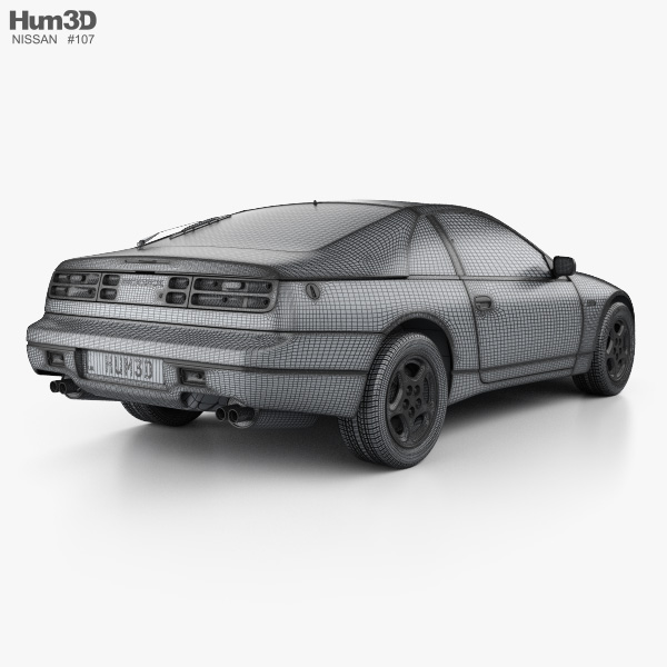 Nissan 300ZX (Z32) 2 seater 1993 3D model - Download Sports car on ...