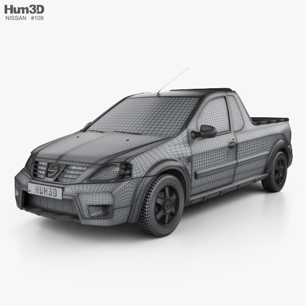 Nissan NP200 2015 3D model - Download Pickup on 3DModels.org