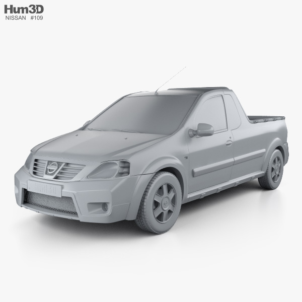Nissan NP200 2015 3D model - Download Pickup on 3DModels.org