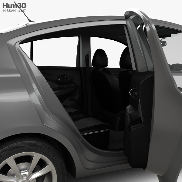 Nissan Versa Sense with HQ interior 2018 3D model - Download Sedan on ...