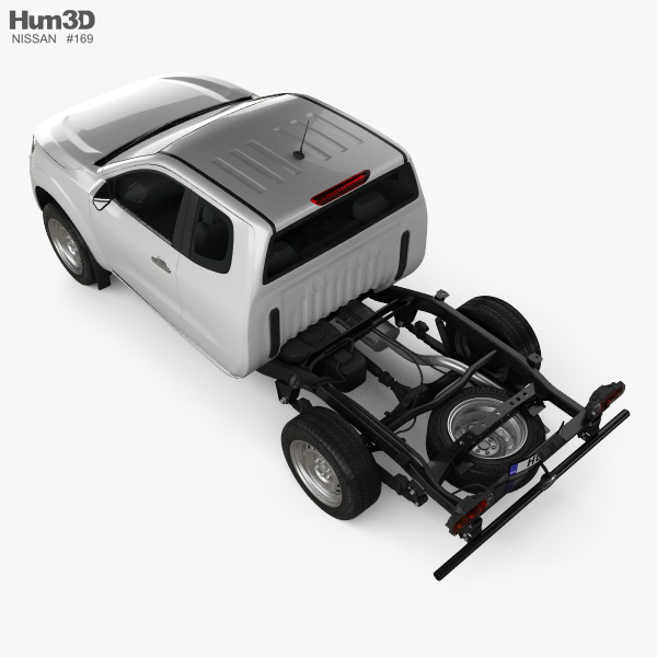 Nissan Navara King Cab Chassis 2018 3D model - Download Pickup on ...