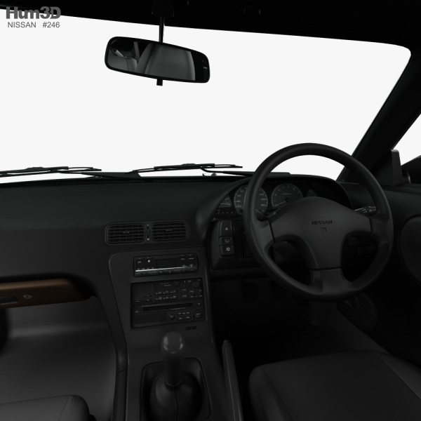 Nissan 180SX 带内饰 1994 3D模型 - 下载 Sports car 开启 3DModels.org