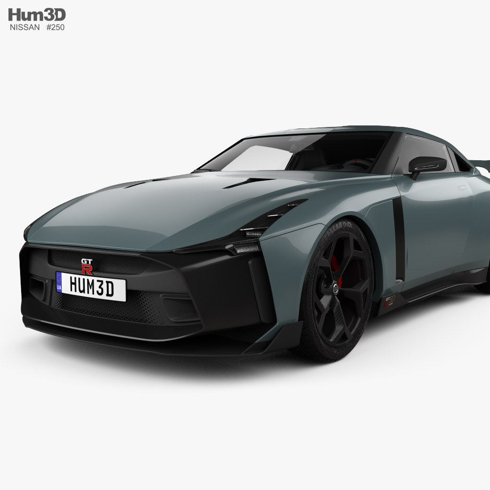 Nissan GT-R50 with HQ interior 2021 3D model - Download Sports car on ...
