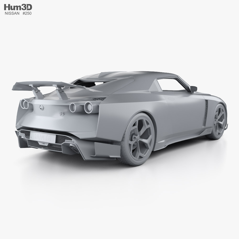 Nissan GT-R50 with HQ interior 2021 3D model - Download Sports car on ...