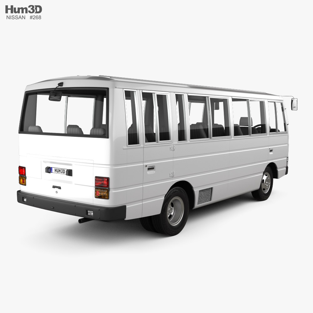Nissan Civilian bus 1984 3D model - Download Bus on 3DModels.org