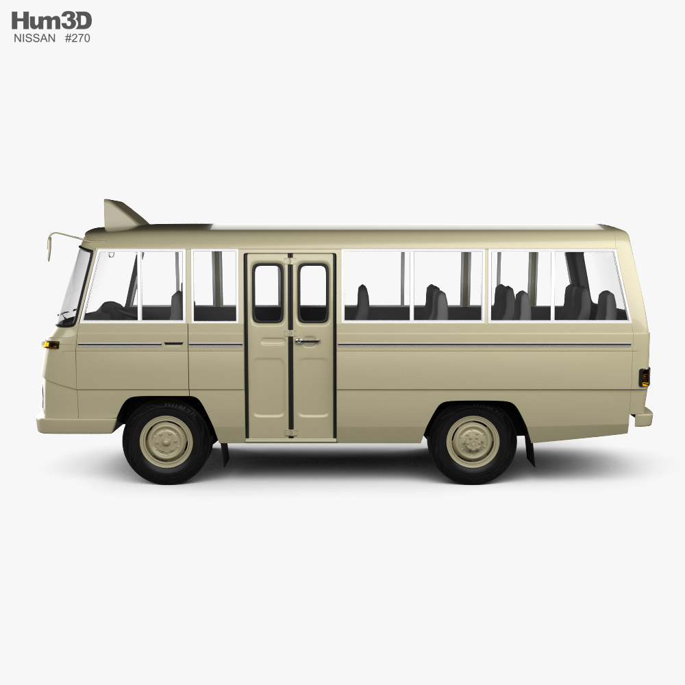 Nissan Echo bus 1969 3D model - Download Bus on 3DModels.org