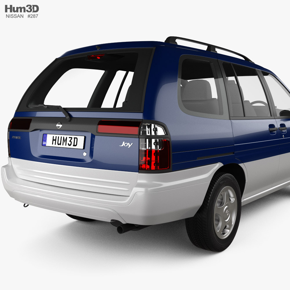 Nissan Prairie Joy 2002 3D model - Download Van on 3DModels.org