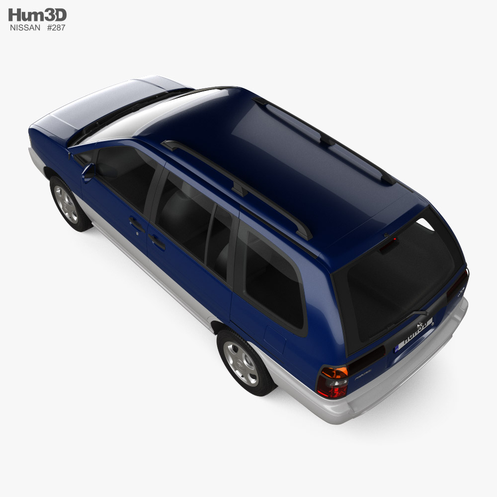 Nissan Prairie Joy 2002 3D model - Download Van on 3DModels.org