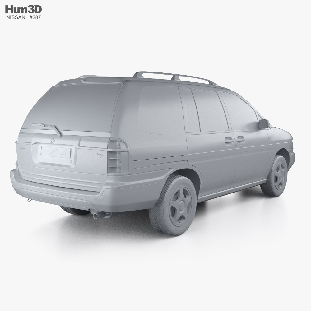 Nissan Prairie Joy 2002 3D model - Download Van on 3DModels.org