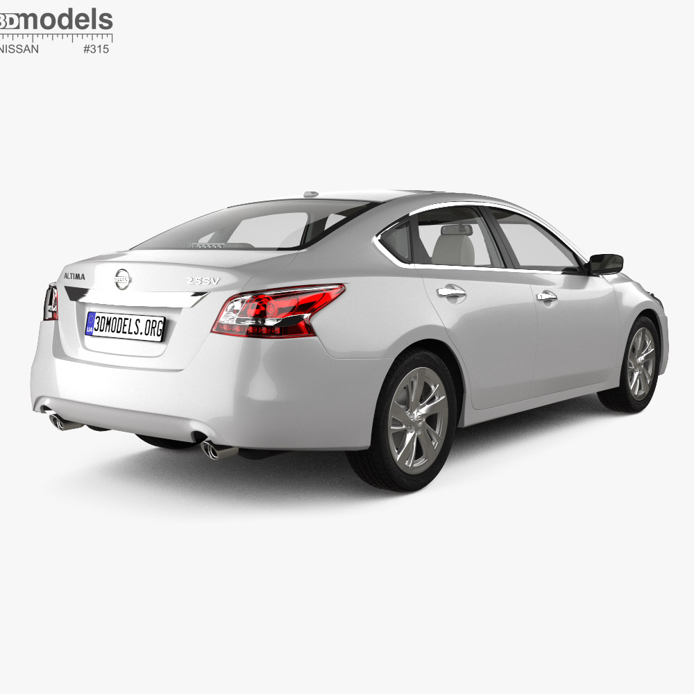 Nissan Altima with HQ interior 2016 3D model - Download Sedan on ...