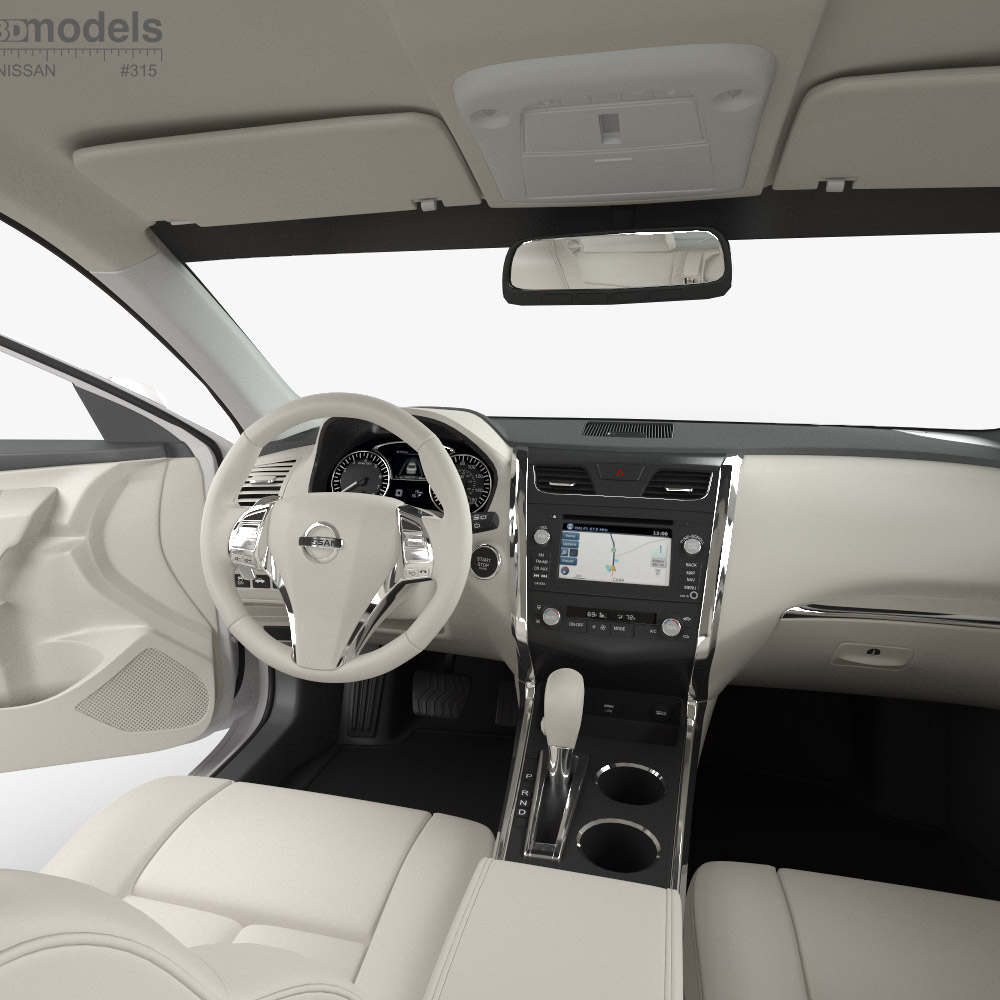 Nissan Altima with HQ interior 2016 3D model - Download Sedan on ...