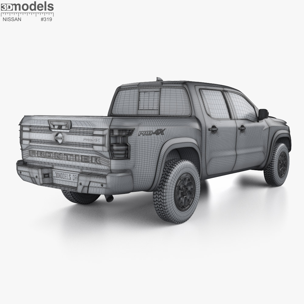 Nissan Frontier Pro-4X Crew Cab 2025 3D 모델 - 다운로드 픽업 트럭 on 3DModels.org