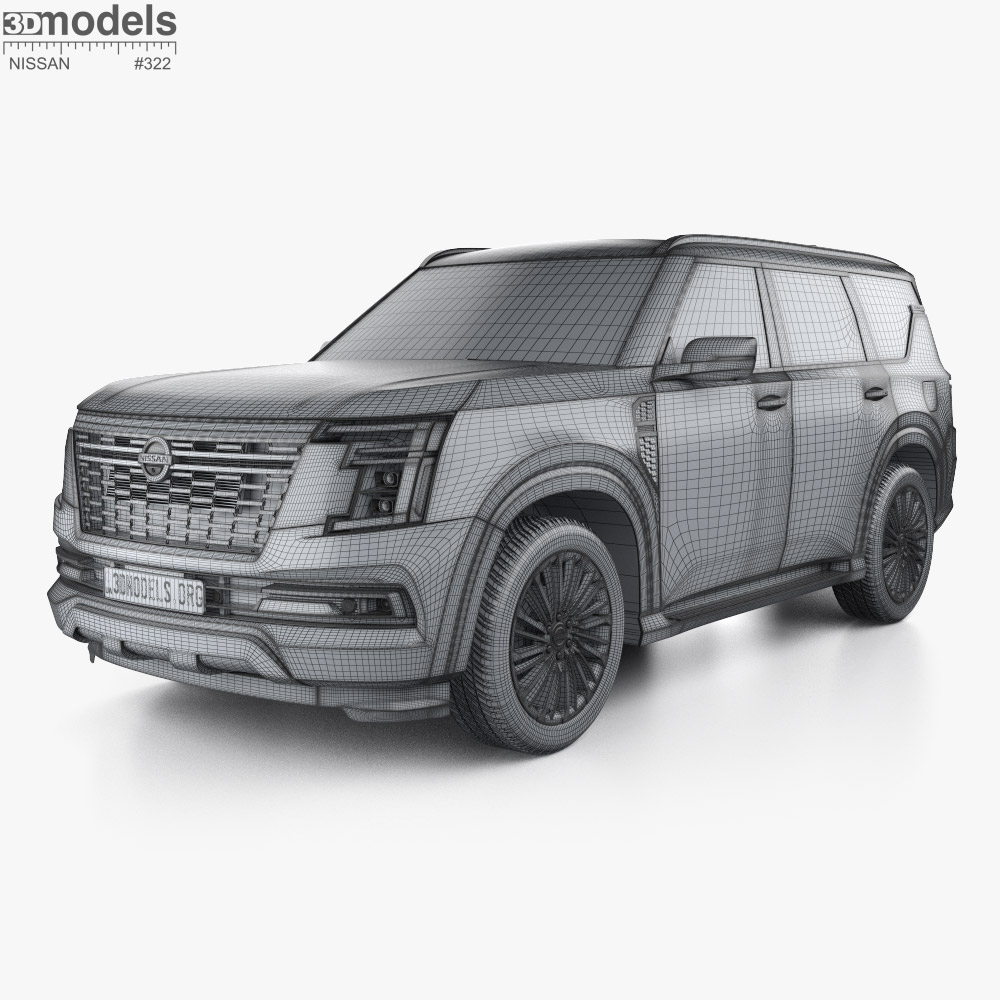 Nissan Armada Platinum Reserve 2025 3D model - Download Crossover SUV ...