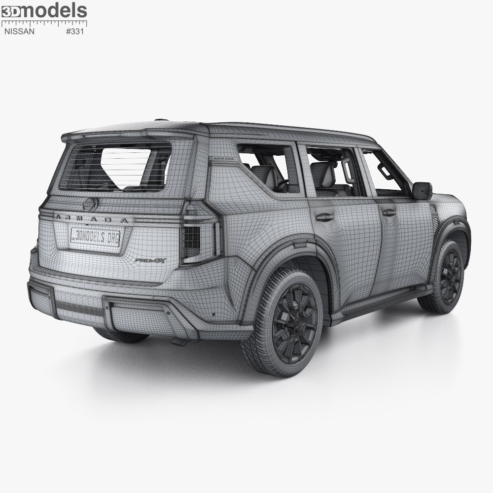 Nissan Armada Pro-4X with HQ interior 2025 3D model - Download ...