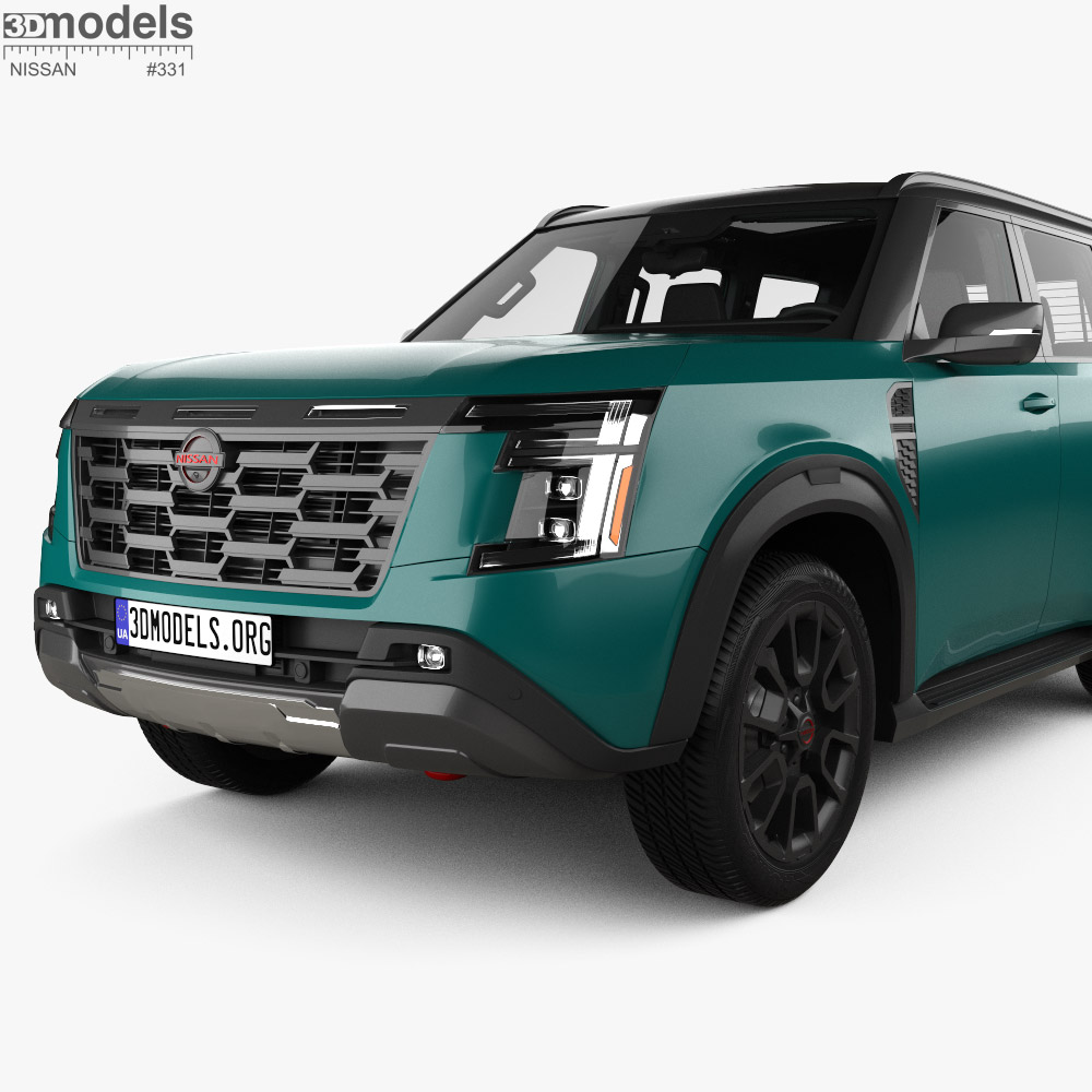 Nissan Armada Pro-4X with HQ interior 2025 3D model - Download ...