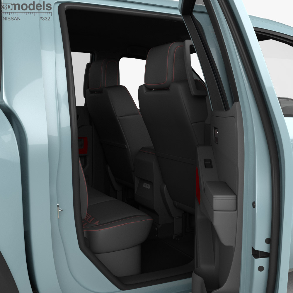 Nissan Frontier Pro-4X Crew Cab con interior 2025 Modelo 3D - Descargar ...