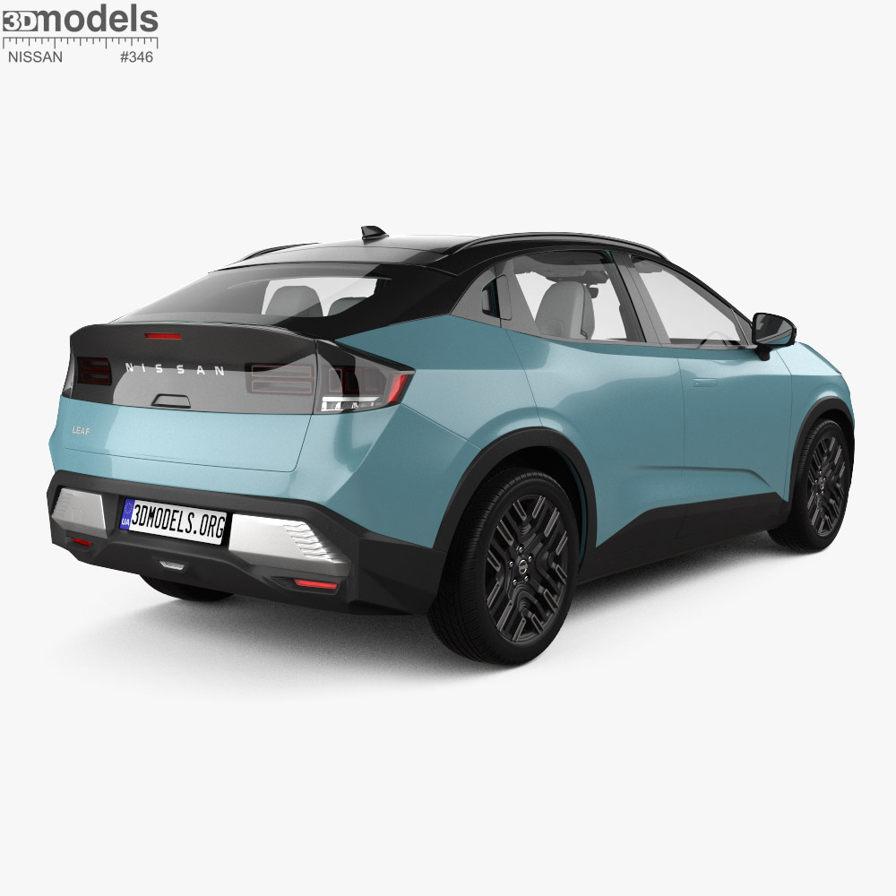 Nissan Leaf with HQ interior 2025 3D model - Download Sports car on ...