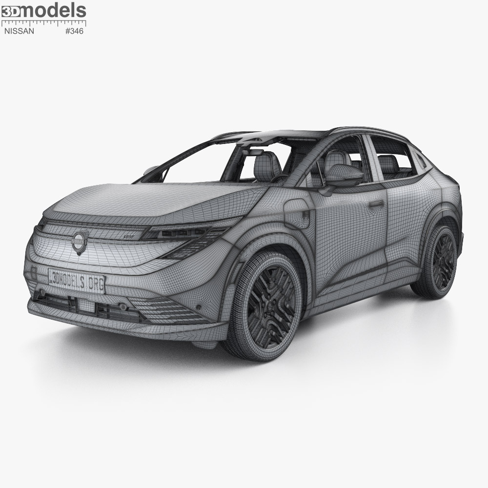 Nissan Leaf with HQ interior 2025 3D model - Download Sports car on ...