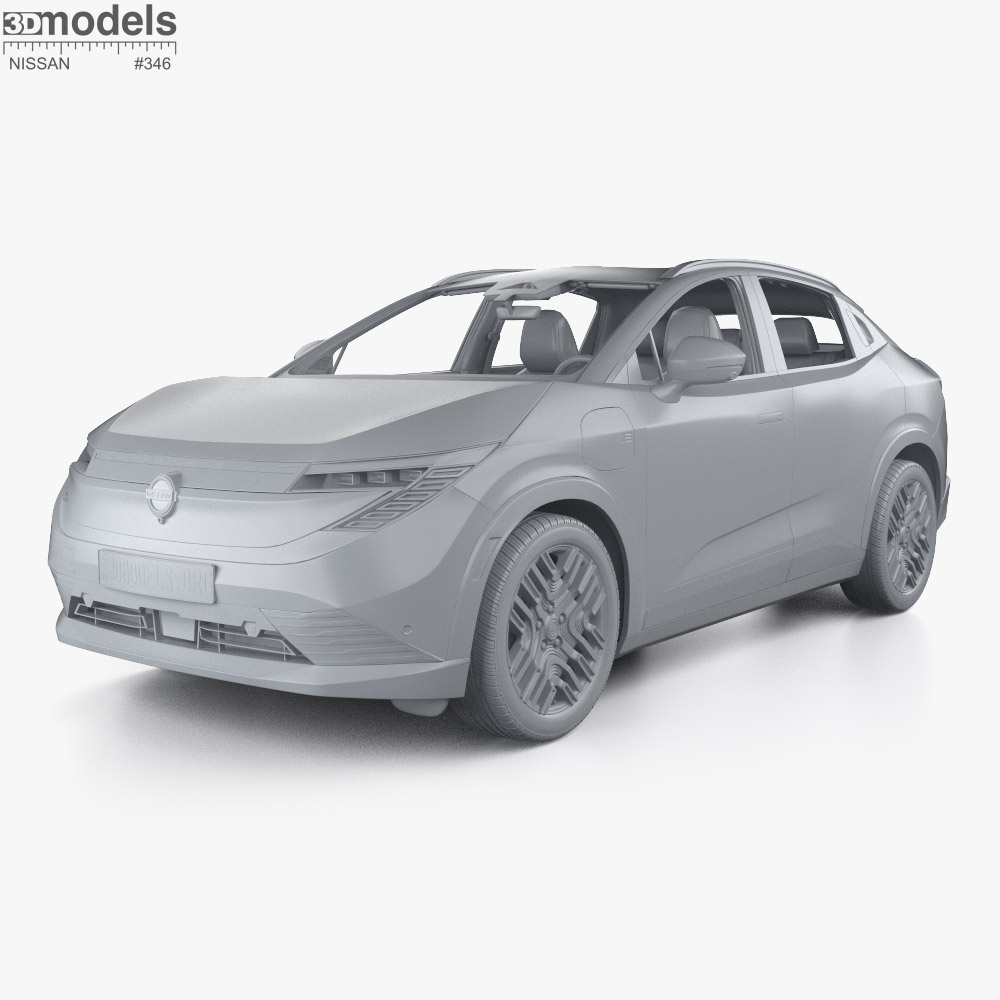 Nissan Leaf with HQ interior 2025 3D model - Download Sports car on ...