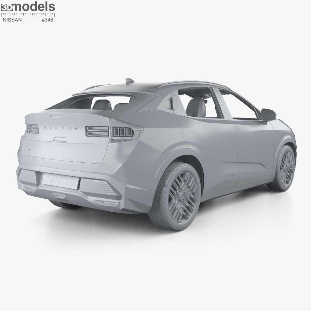 Nissan Leaf with HQ interior 2025 3D model - Download Sports car on ...
