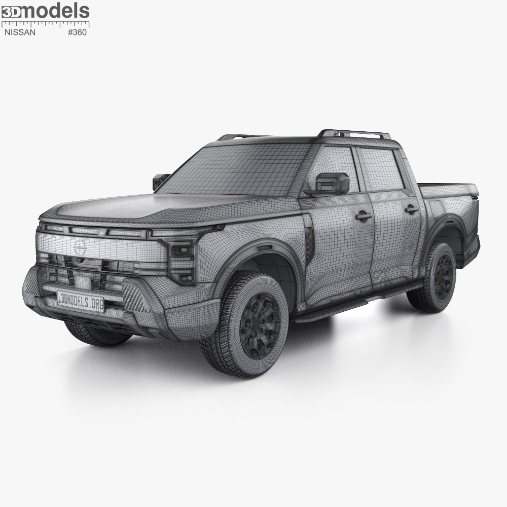 Nissan Frontier Pro Plug-In Hybrid 2026 3D model - Download Pickup on ...