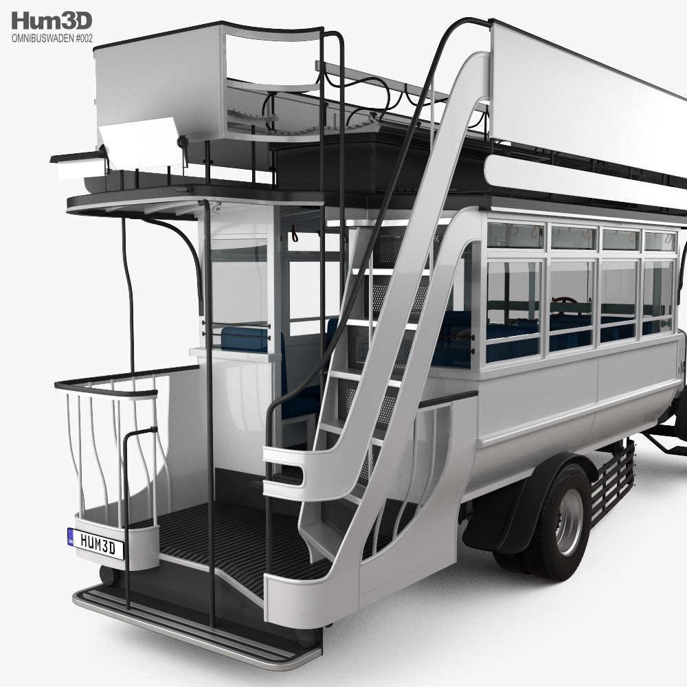 Omnibuswaden 37 typ Robert Kaufmann with HQ interior 1916 3D model ...