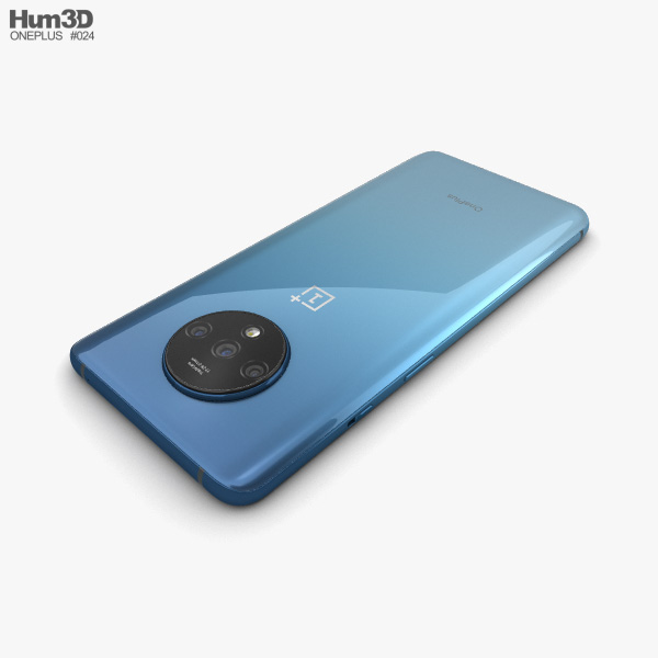 OnePlus 7T Glacier Blue 3D model - Download Phones on 3DModels.org