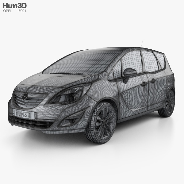 Opel Meriva B 2012 Modelo 3D - Descargar Van on 3DModels.org