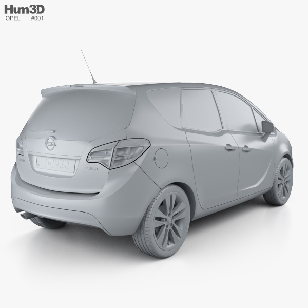 Opel Meriva B 2012 3D model - Download Van on 3DModels.org