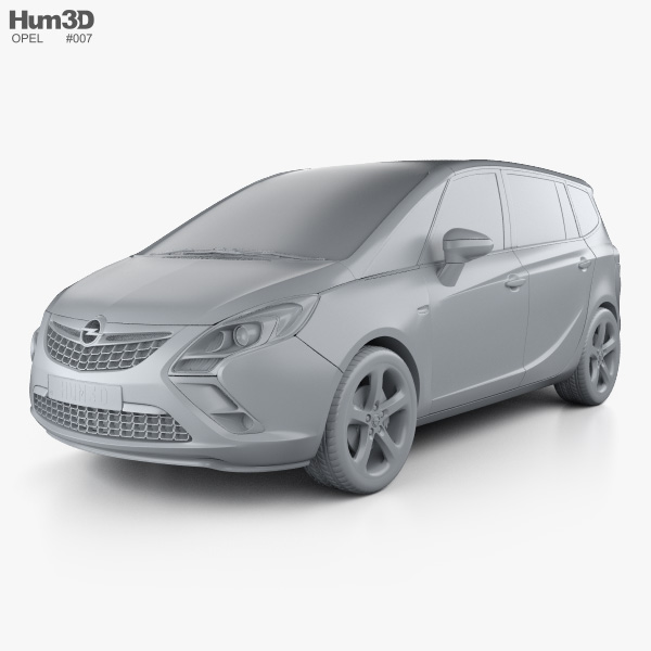 Opel Zafira Tourer 2015 3D model - Download Van on 3DModels.org