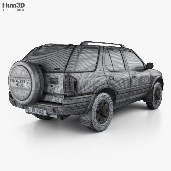 Opel Frontera (B) 2004 3D model - Download Crossover SUV on 3DModels.org