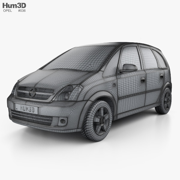 Opel Meriva (A) 2006 3D model - Download Van on 3DModels.org