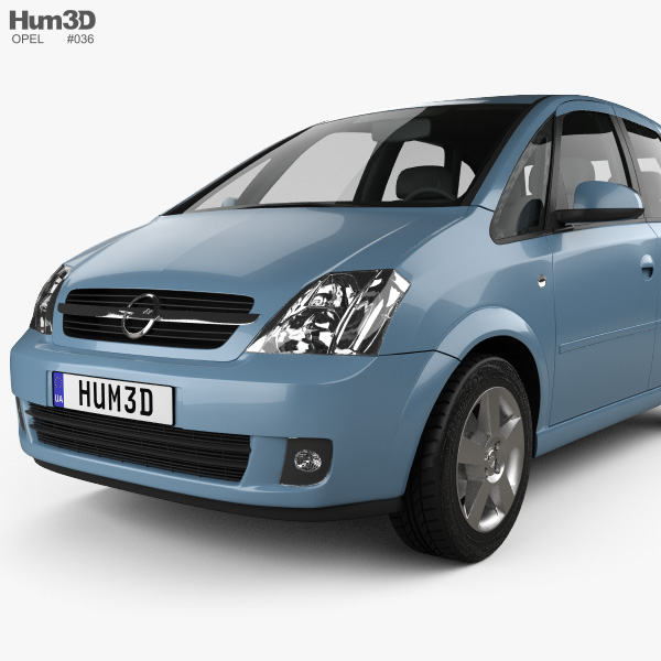 Opel Meriva (A) 2006 3D model - Download Van on 3DModels.org