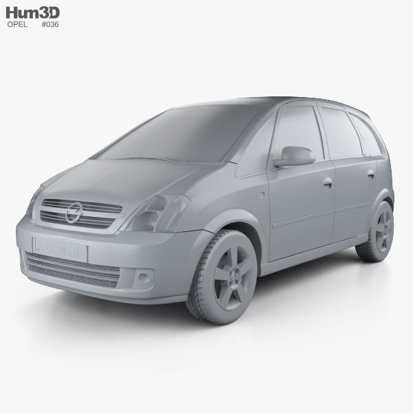 Opel Meriva (A) 2006 3D model - Download Van on 3DModels.org