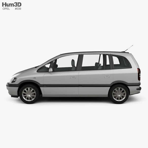 Opel Zafira (A) 2005 3D model - Download Van on 3DModels.org