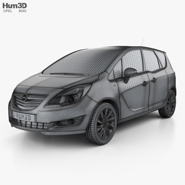 Opel Meriva (B) 2016 3D model - Download Van on 3DModels.org