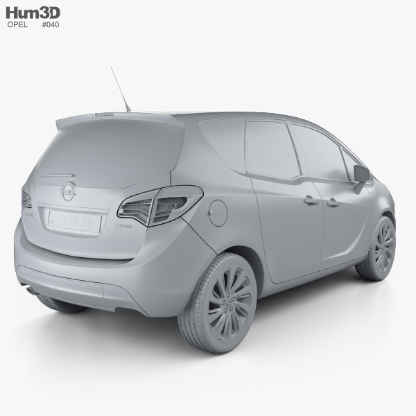Opel Meriva (B) 2016 3D model - Download Van on 3DModels.org