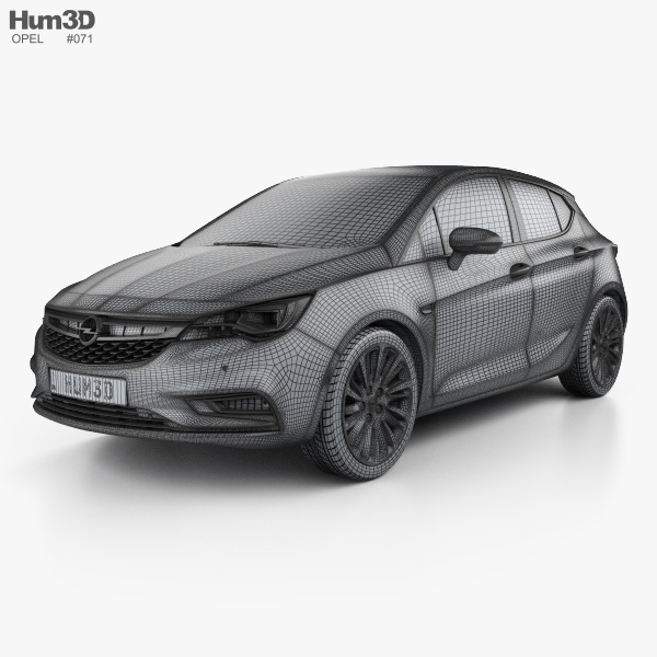 Opel Astra K 2019 3D model - Download Hatchback on 3DModels.org