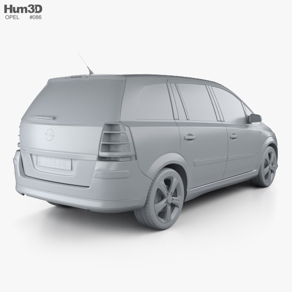 Opel Zafira (B) 2013 3D model - Download Van on 3DModels.org
