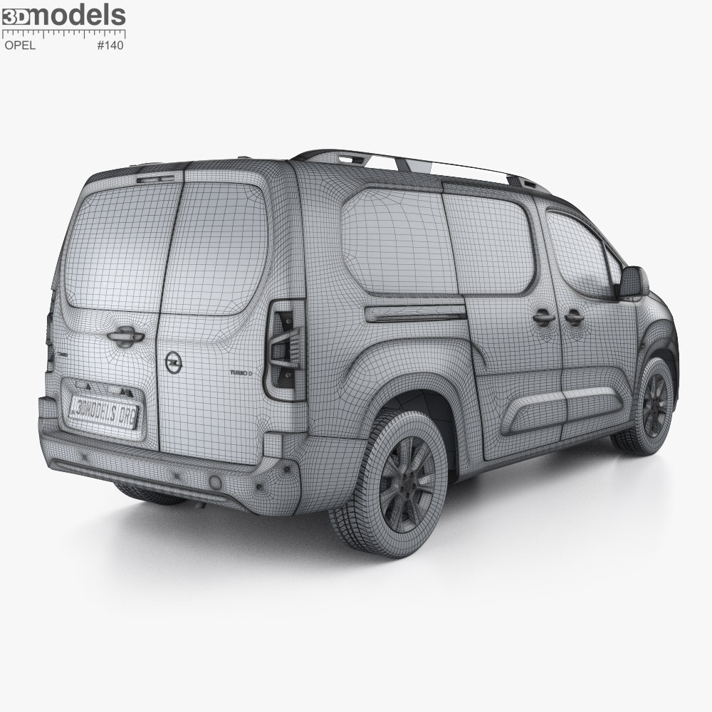 Opel Combo Cargo XL 2021 3D model - Download Van on 3DModels.org